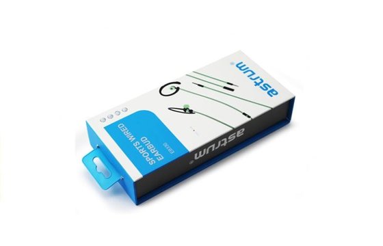 Hanging Type Earphone Gift Boxes With Custom Magnet For Clossure