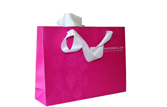 Red high Quality Paper Bowknot Printing Paper Gift Bags For Holiday