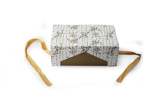 Both Side Open Designed Cardboard Gift Boxes With Butterfly Tie