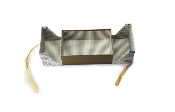 Both Side Open Designed Cardboard Gift Boxes With Butterfly Tie