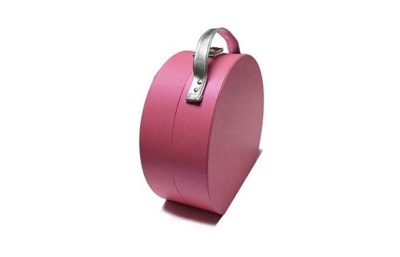Round Shape Cardboard Gift Boxes Cosmetic Packaging With Handle
