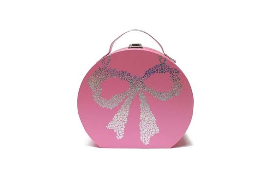 Round Shape Cardboard Gift Boxes Cosmetic Packaging With Handle