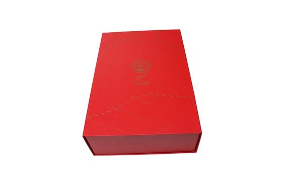 Foldable Cardboard Gift Boxes Magnet Red Gift Box Flat Packaging