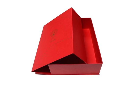 Foldable Cardboard Gift Boxes Magnet Red Gift Box Flat Packaging