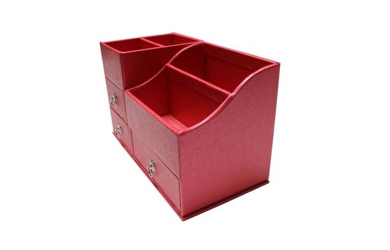 Desk Type Cosmetic Cardboard Gift Boxes Three Drawers Small Hardware