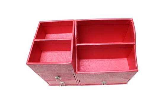Desk Type Cosmetic Cardboard Gift Boxes Three Drawers Small Hardware
