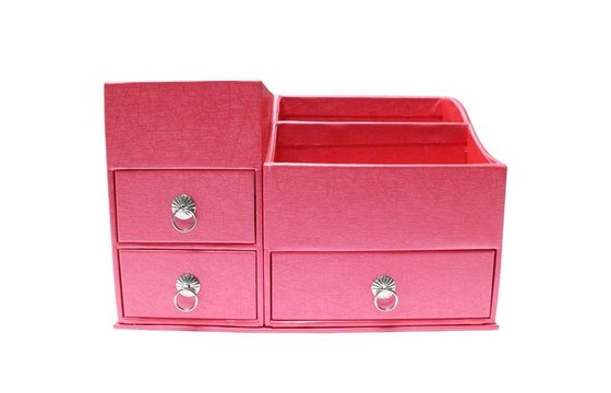 Desk Type Cosmetic Cardboard Gift Boxes Three Drawers Small Hardware