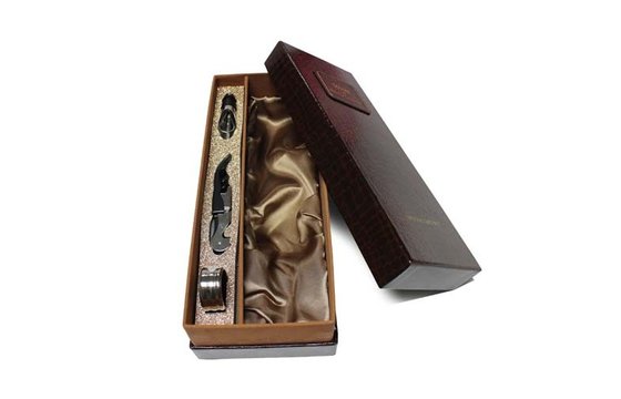 Wine Bottle Accessory Custom Packaging Box PU Leather Eco - friendly OEM ODM