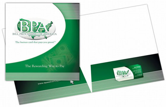 250G Presentation File Folder Paper 2 Pockets Full Color Printing