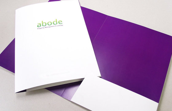 250G Presentation File Folder Paper 2 Pockets Full Color Printing