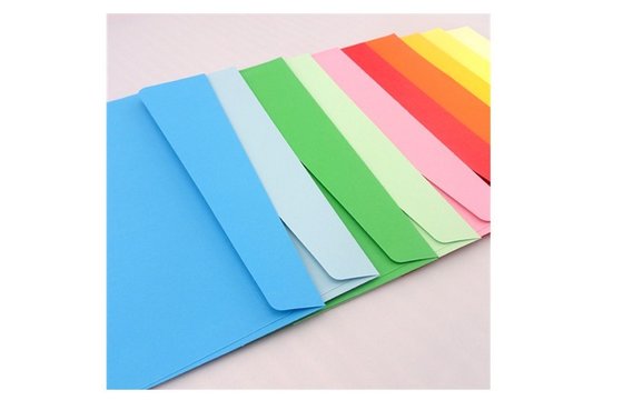 Orange Blue Yellow Paper Packaging Bags Envelopes Bags Recycle