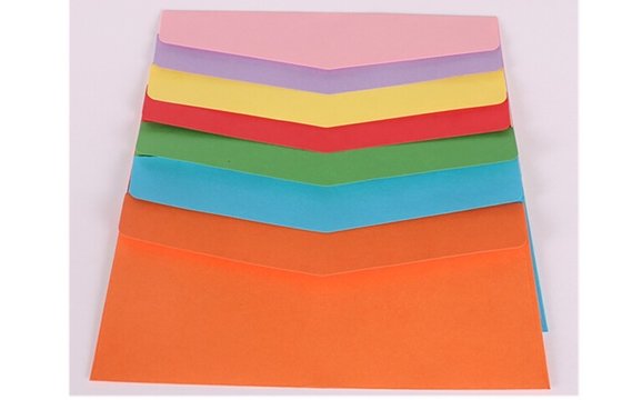 Orange Blue Yellow Paper Packaging Bags Envelopes Bags Recycle
