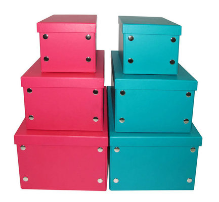 Recycled Cardboard Gift Boxes , Rectangle / Square / Circular paper box