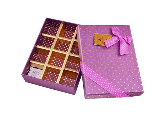 Rectangle Chocolate Recycled Cardboard Gift Boxes of Trays Insert