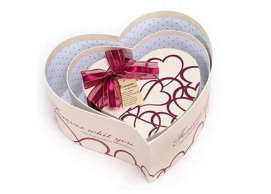 Heart Shape Chocolate  Recycled Cardboard Gift Boxes , OEM