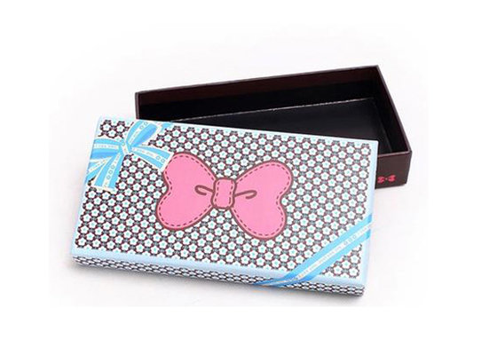 Rectangular Leather Recycled Cardboard Gift Boxes , Wallet Packaging Box