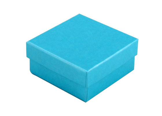 Blue Small Recycled Cardboard Gift Boxes , Matt Lamination