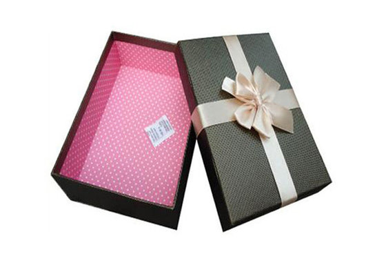Small Cardboard Gift Box Matt Lamination Ribbon Decorative Gift Box