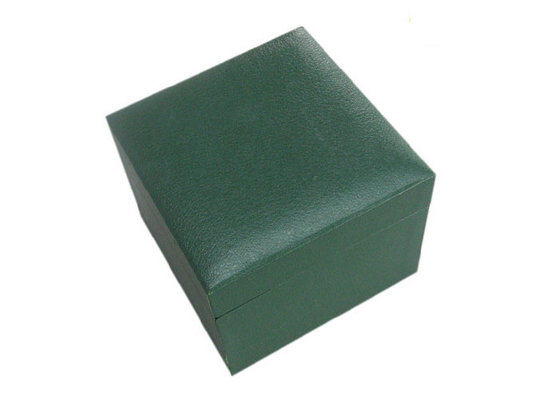 Green Square Handmade Plastic / Cardboard Display Boxes For Watches