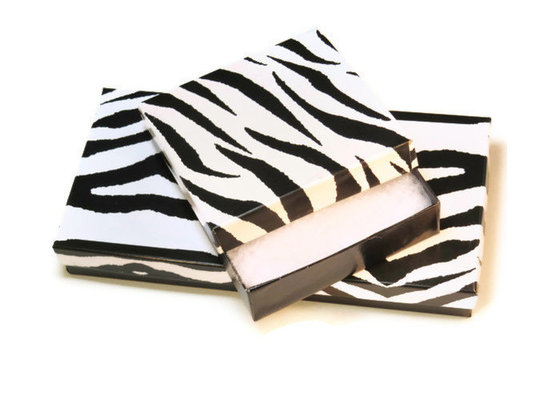 Eco-friendly Zebra Print Recycled Cardboard Gift Boxes for Jewelry Display