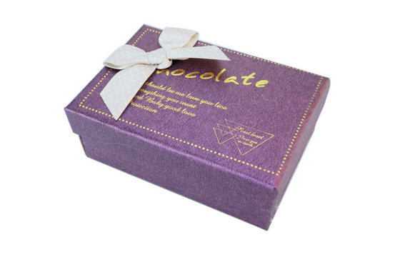 exquisite eco friendly cardboard chocolate gift box with lid ，1200g paper