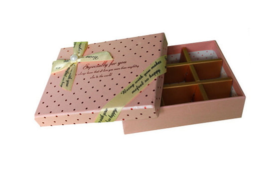 Pink Elegant Recycled Cardboard Gift Boxes for Chocolate Packaging