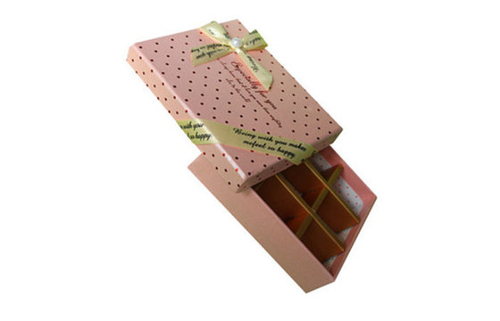 Pink Elegant Recycled Cardboard Gift Boxes for Chocolate Packaging