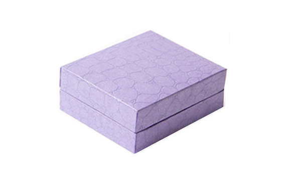 Custom Accepted Recycled Cardboard Gift Box Elegant Small Purple Jewelry Box