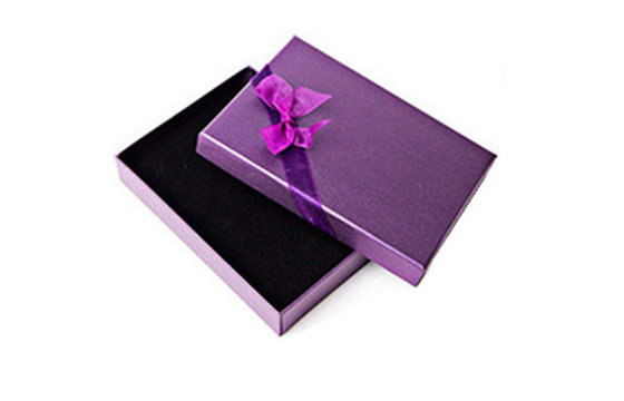 Purple Small Recycled Cardboard Gift Box , Recycled Plastic Boxes