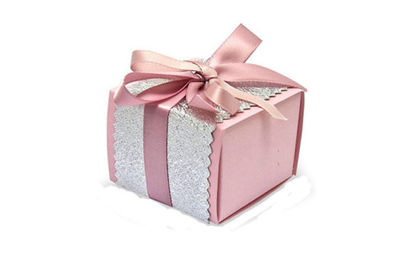 Elegant Gift Box Coated Paper / Drawer Type Gift Box With Ribbon Tied