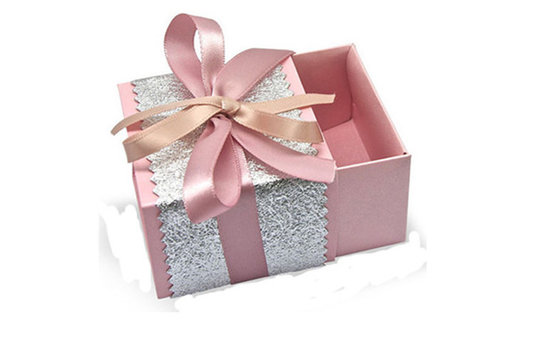 Elegant Gift Box Coated Paper / Drawer Type Gift Box With Ribbon Tied