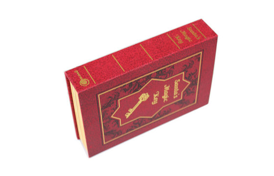 Clamshell Magic Key Cardboard Gift Boxes , Book Shaped Gift Box With EVA Inside