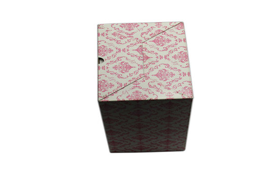 Pink Paper Packaging Gift Box With Tie Sticked / Recycled Plastic Boxes
