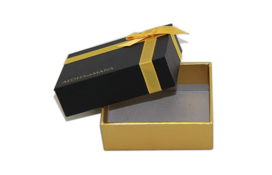Recycled Cardboard Jewelry Gift Boxes Packaging With Ribbon Crossed