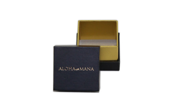 Eco - Friendly Gold stamping Packing Cardboard Boxes For Jewelry Packaging