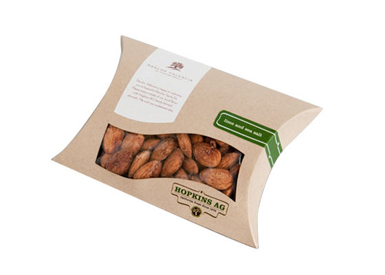 Paper Packaging Boxes , Kraft Paper Custom Printed Pillow Box