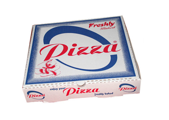 Eco friendly Corrugated paper White Pizza Packing Box , food grade