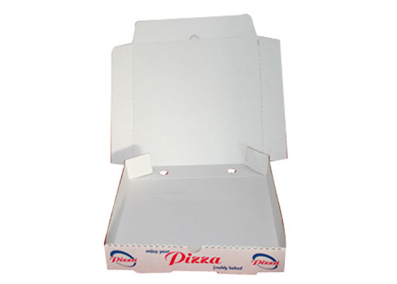 Eco friendly Corrugated paper White Pizza Packing Box , food grade