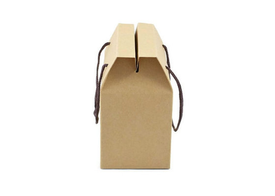 Food Grade OEM Kraft Paper Lunch Packaging Box With String