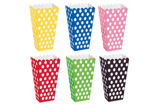 fashion polka Dot Popcorn Paper Packaging Boxes for shop gift package