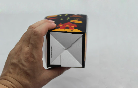 Recycled Auto - Lock Coated Paper Storage Boxes For Popcorn Packaging