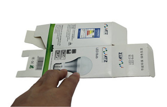 White Paper Packaging Boxes Packaging Offset printing For LED Bulb