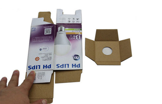 Professional Grey Card Paper / Corrugated Paper LED Bulb Packaging Boxes