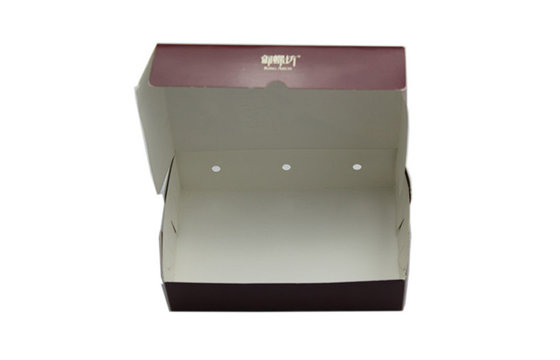 White Paper Food Grade Packaging Boxes / Sweetheart Pastry Food Box