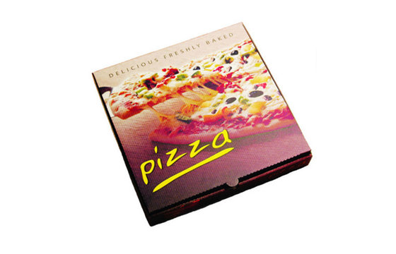 Recyclable Paper Packaging Box For Food , Offset Printing Paper Pizza Packaging Box