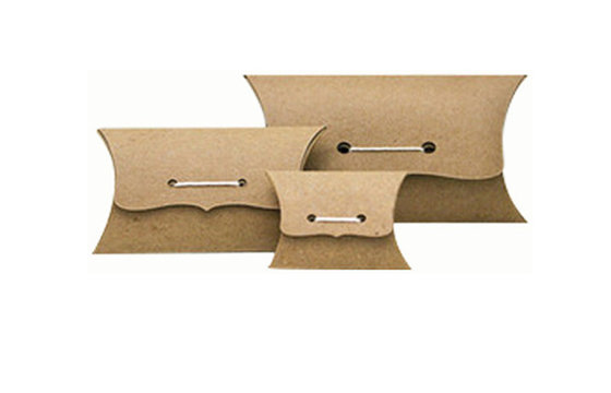 Rope Crossed Pillow Printing Box Packaging , Gift Packaging Boxes With Cut Paper Sticked