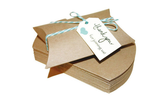 Rope Crossed Pillow Printing Box Packaging , Gift Packaging Boxes With Cut Paper Sticked