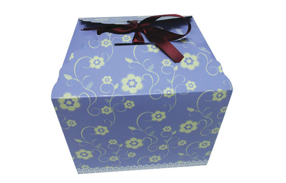 Enviromental Printing Box Packaging , Fancy Birthday Paper Cake Boxes