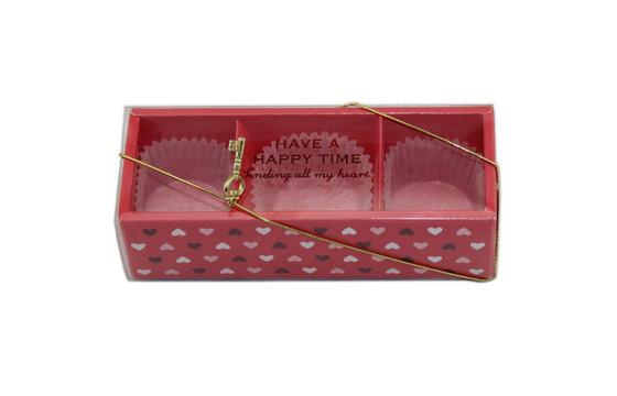 Printing Box Packaging With PET Window , Red Printed Chocolate Boxes