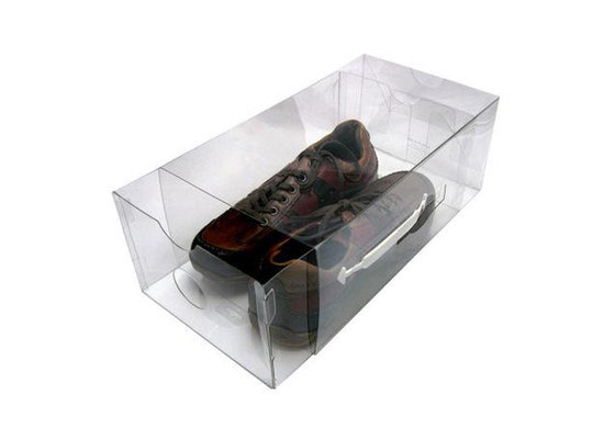 CMYK / PMS Clear Plastic Boxes Packaging , Environmental PP Plastic Drawer Boxes For Shoe